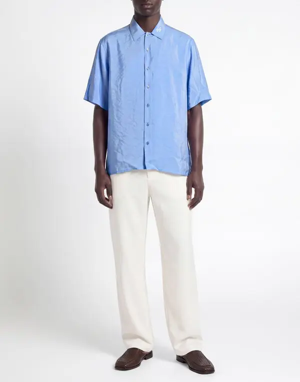 FAMILY FIRST Shirt Size Cupro, Polyester - Blue