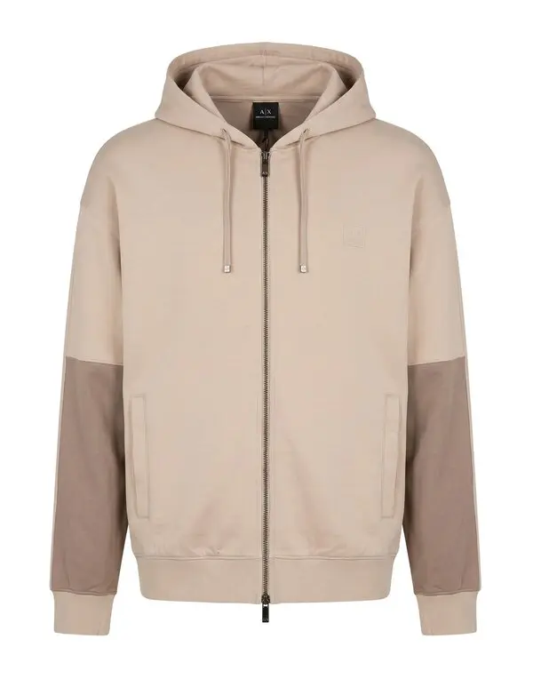 Armani Exchange Sweatshirt Taupe Size Cotton, Polyester, Elastane