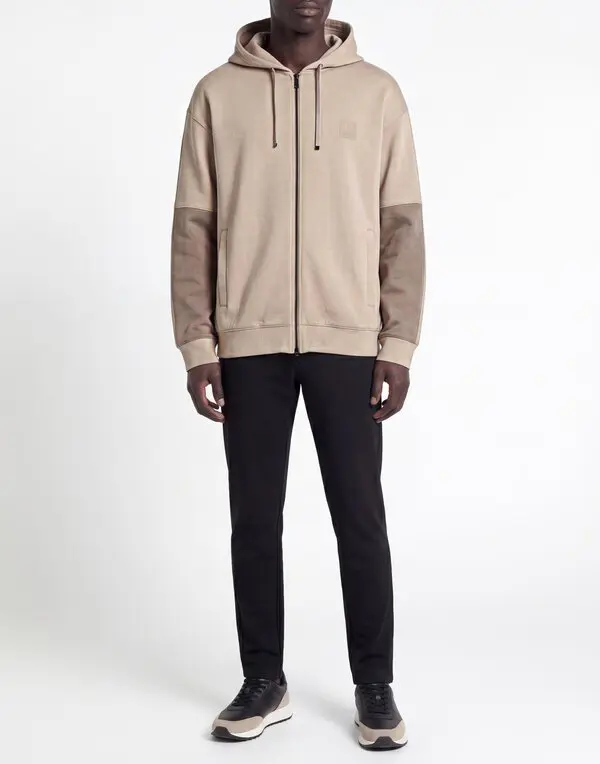 Armani Exchange Sweatshirt Taupe Size Cotton, Polyester, Elastane