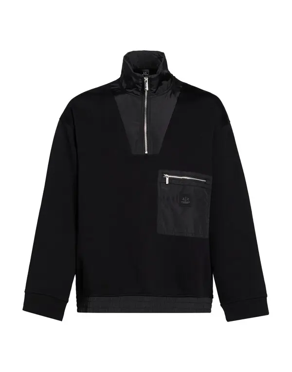 Armani Exchange Half-zip Sweatshirt - Black