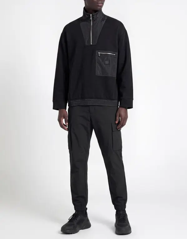 Armani Exchange Half-zip Sweatshirt - Black