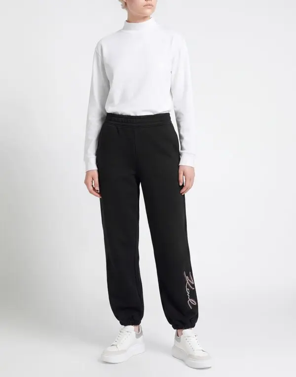 Karl Lagerfeld French Terry Logo Track Pants - Black