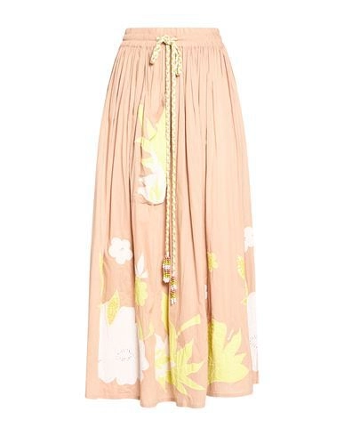 CONNOR & BLAKE Maxi Skirt With Floral Appliqués - Sand