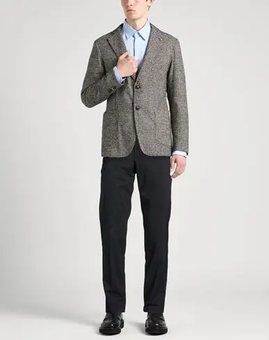 MOORER Pants Charcoal Size Cotton, Elastane
