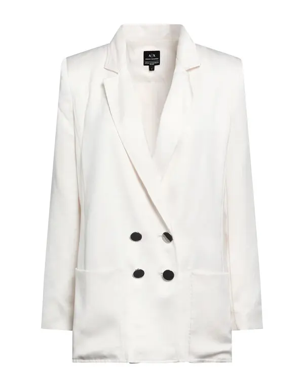 Armani Exchange Double-breasted Polyester Blazer