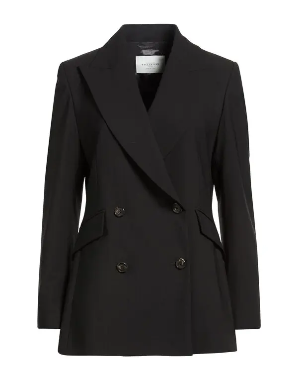 BALLANTYNE Blazer Size Polyester, Virgin Wool, Elastane - Black