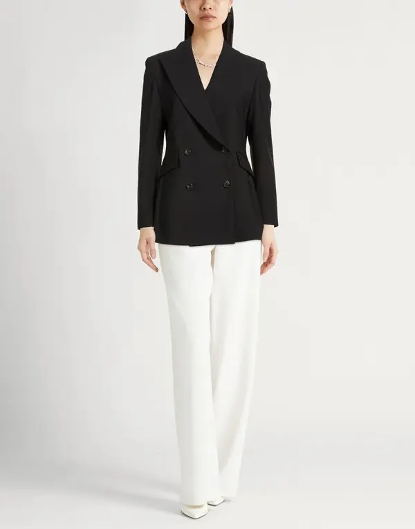 BALLANTYNE Blazer Size Polyester, Virgin Wool, Elastane - Black