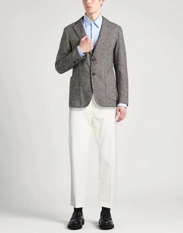 PAOLO PECORA Pants Size Cotton, Elastane - White