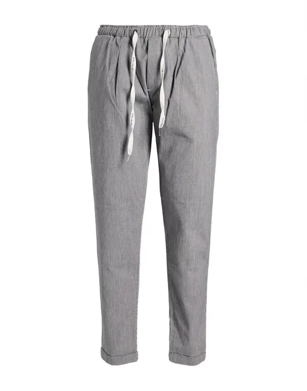 TAKESHY KUROSAWA Cotton Stretch Striped Trousers - Grey