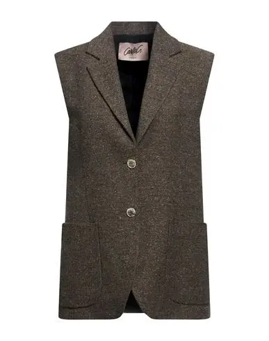 CARLA G. Blazer Dark Size Polyester, Wool, Acrylic, Viscose, Silk - Brown
