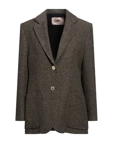 CARLA G. Blazer Dark Size Polyester, Wool, Acrylic, Viscose, Silk - Brown