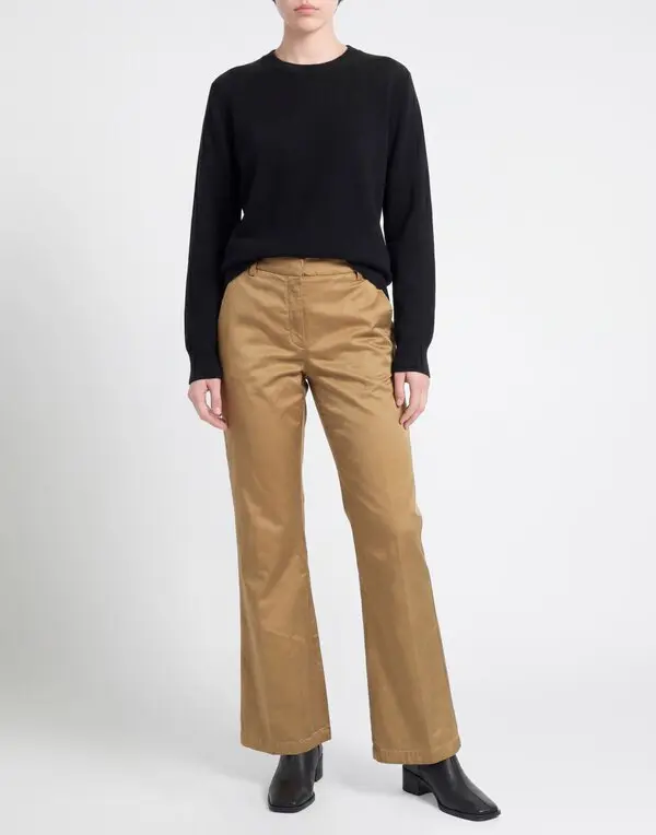 DEPARTMENT 5 Khaki Cotton & Viscose Blend Stretch Bootcut Pants
