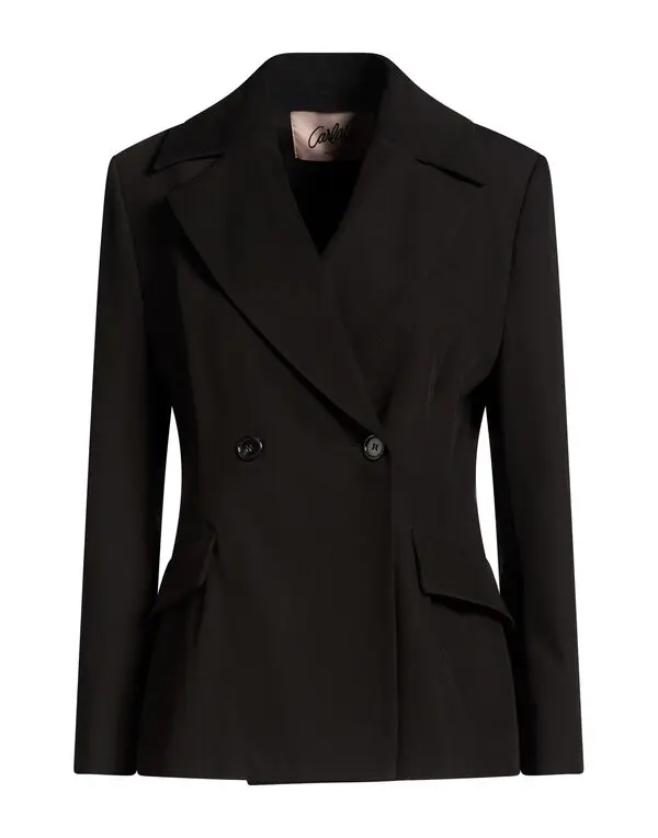 CARLA G. Blazer Size Polyester, Viscose, Elastane - Black
