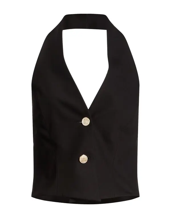 CARLA G. Tailored Vest Size Polyester, Viscose, Elastane