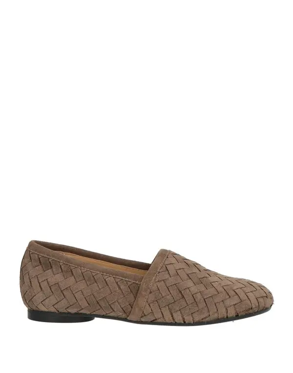 CastaÑer Ballet Flats Khaki Size Leather