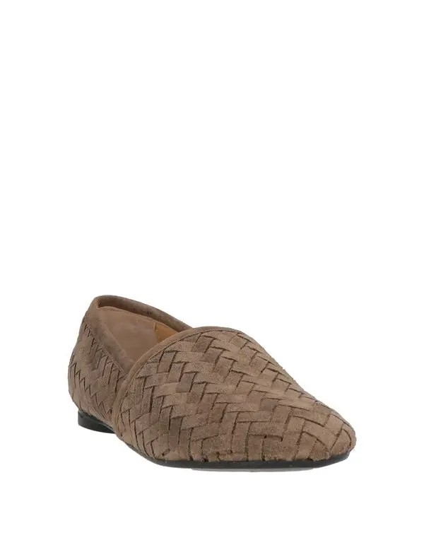 CastaÑer Ballet Flats Khaki Size Leather