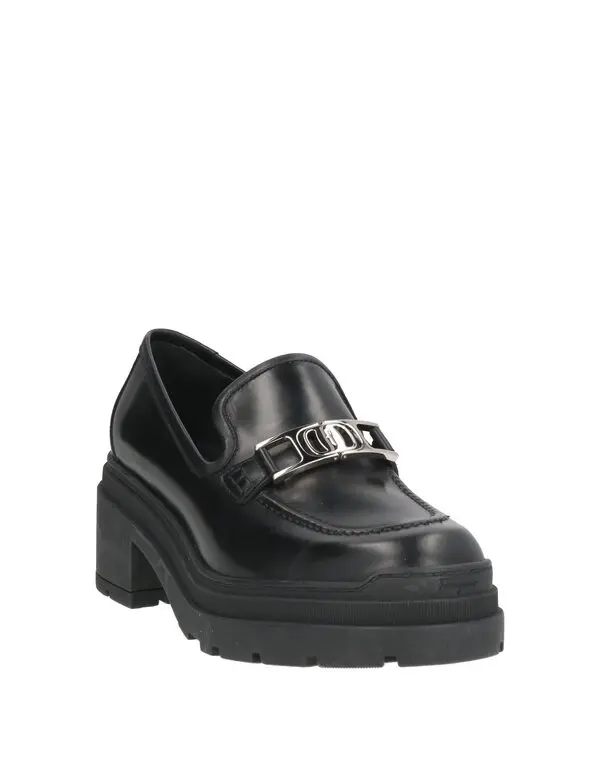 FERRAGAMO Calfskin Loafers With Logo Embellishment