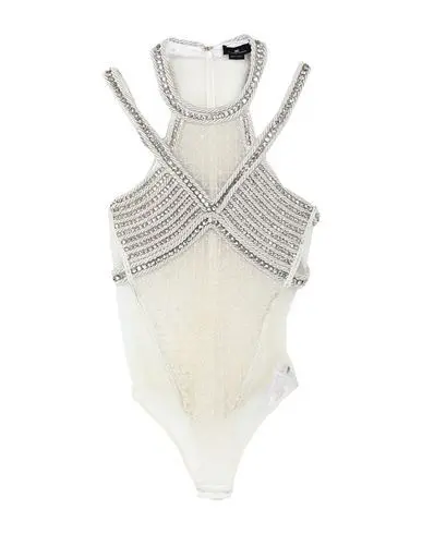 Elisabetta Franchi Bodysuit Ivory Size Polyamide, Elastane - White