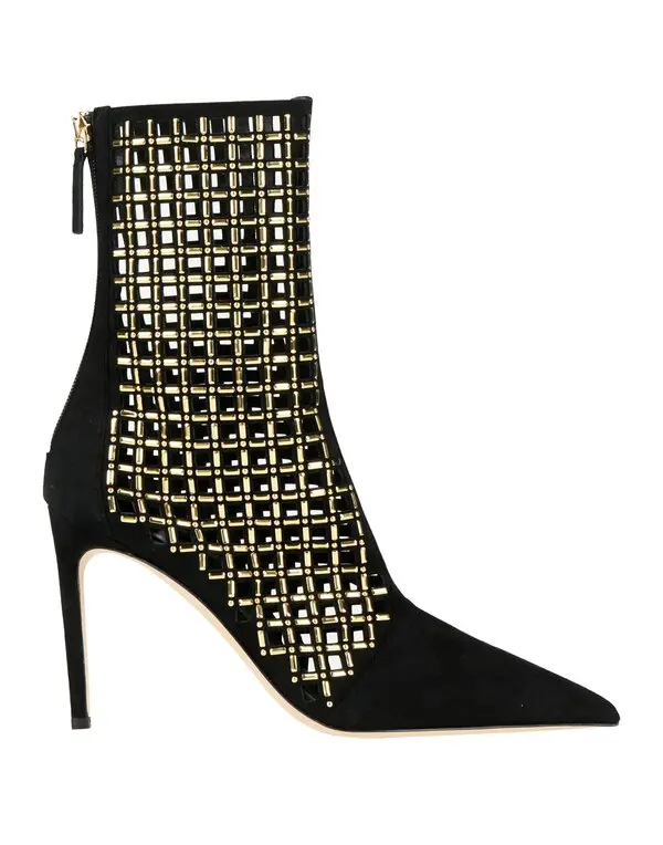 SERENA UZIYEL Suede Embellished Ankle Boots