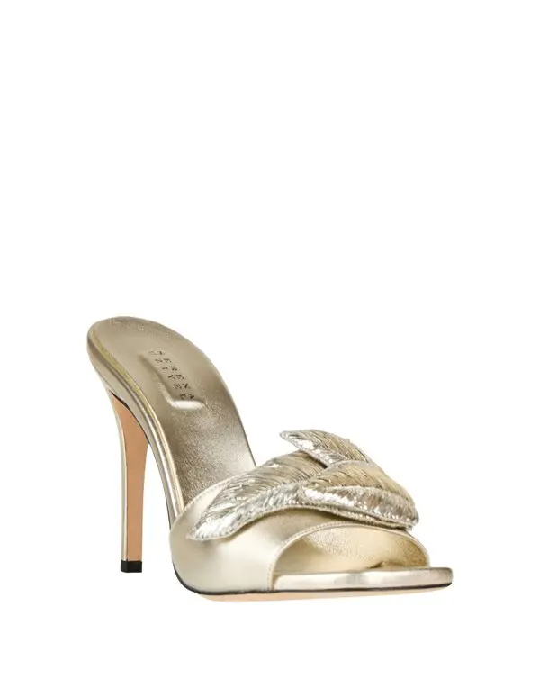 SERENA UZIYEL Sandals Platinum Size Leather