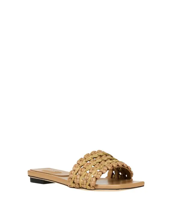 SERENA UZIYEL Sandals Light Brown Size Leather
