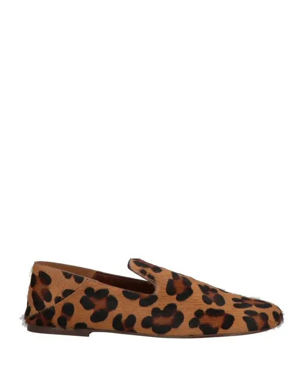 ODISSI Calf Hair Leopard-print Loafers