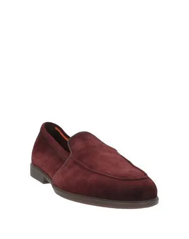Santoni Loafers Burgundy Size Leather