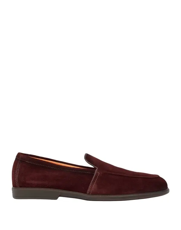 Santoni Loafers Burgundy Size Leather
