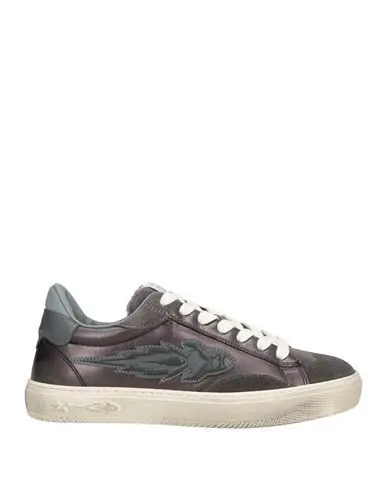 ENTERPRISE JAPAN Charcoal Leather Low-top Sneakers