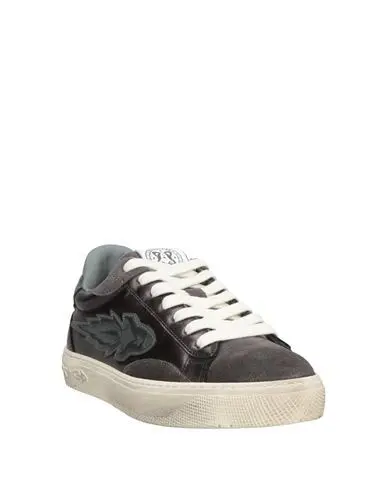 ENTERPRISE JAPAN Charcoal Leather Low-top Sneakers
