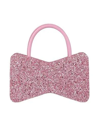 Mach & Mach Handbag Textile Fibers, Leather - Pink