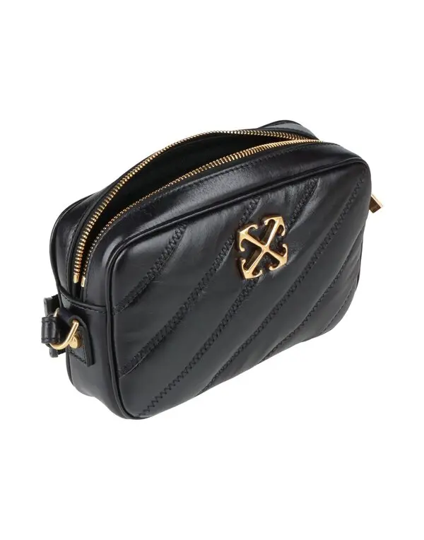 OFF-WHITE™ Calfskin Quilted Camera Bag With Gold Tone Logo