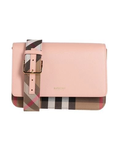 Burberry Calfskin Flap Crossbody Bag - Blush