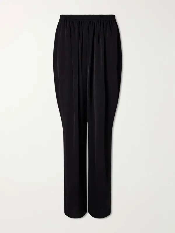 Alaïa Striped Cady Straight-leg Pants - Black