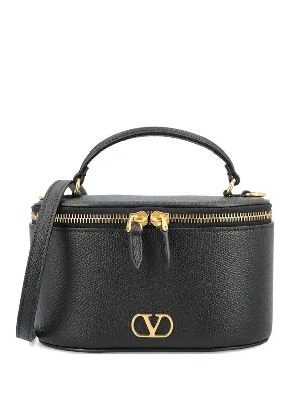 Valentino Garavani Vlogo Signature Leather Mini Bag - Black