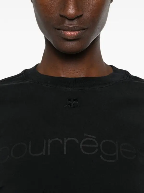 COURREGES Layered Cotton T-shirt
