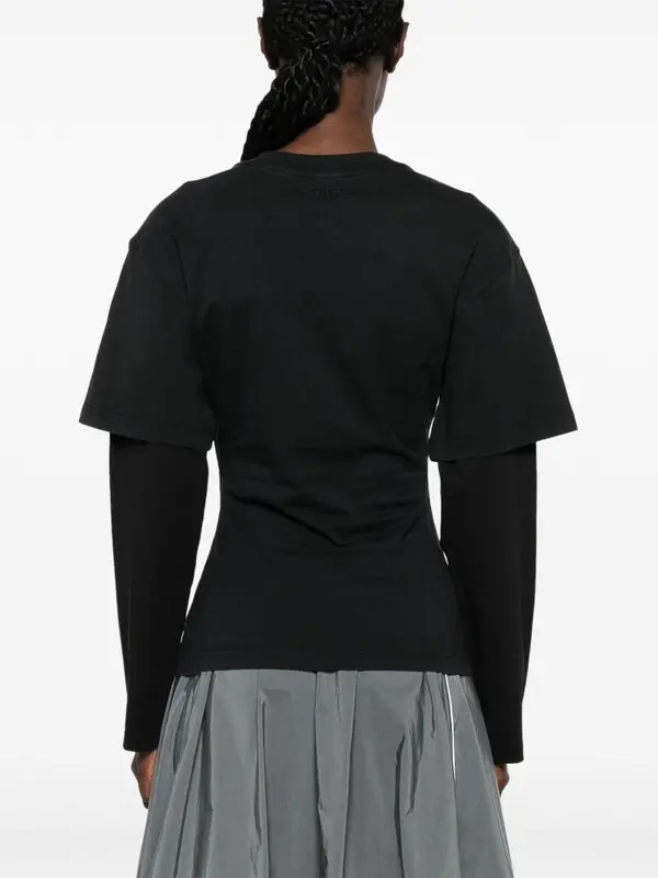 COURREGES Layered Cotton T-shirt