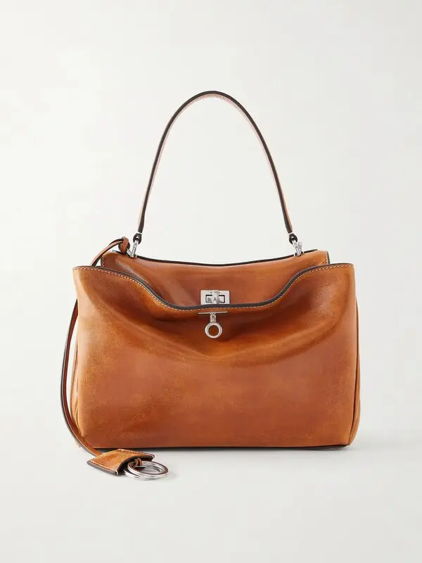Balenciaga Rodeo Small Leather Shoulder Bag - Brown