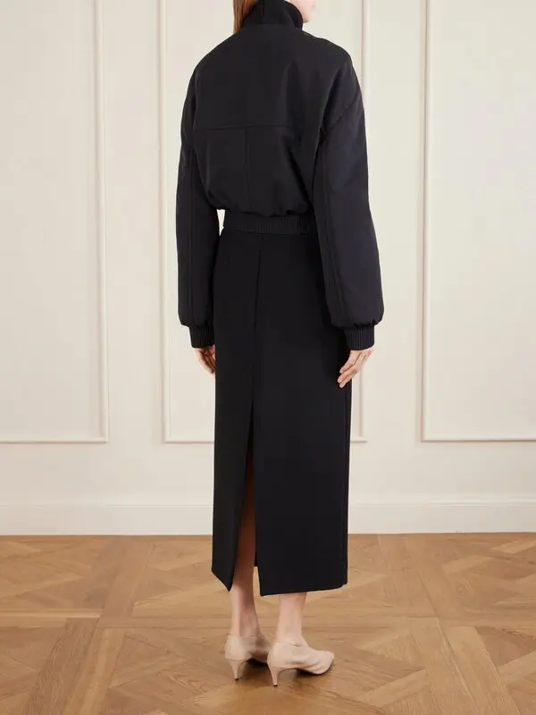 Khaite Cordan Cropped Shell Bomber Jacket