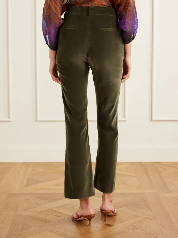 La DoubleJ Velvet Straight-leg Trousers - Green