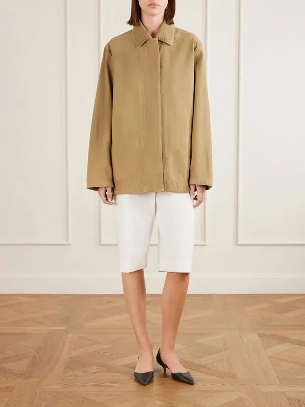 THE ROW Baeza Cotton Jacket - Neutrals