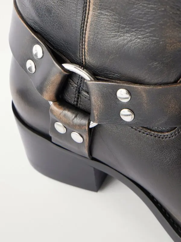 Paris Texas Roxy Studded Leather Knee High Boots