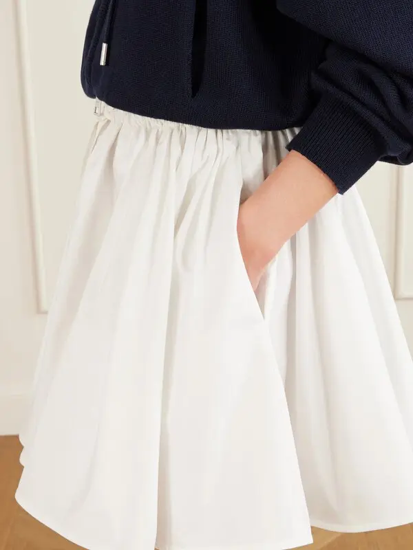 Givenchy Pleated Cotton Mini Skirt