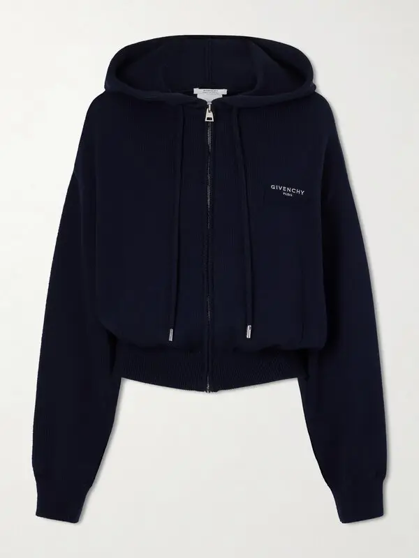 Givenchy Logo-embroidered Zip-up Hoodie