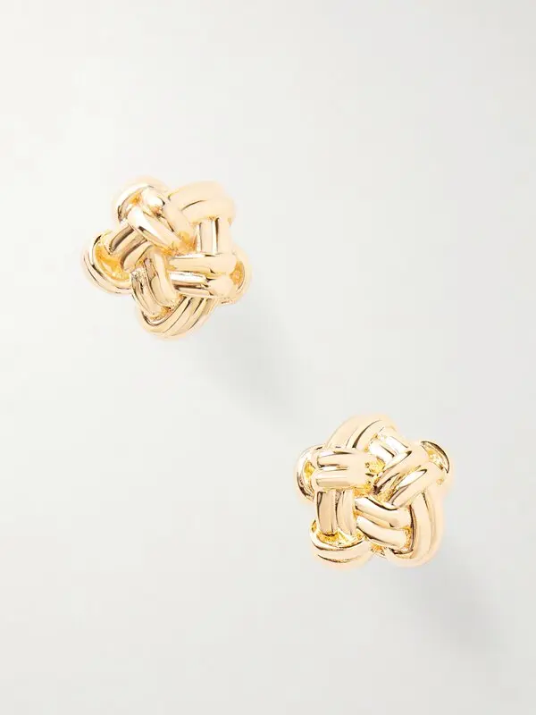Bottega Veneta 14-karat -plated Sterling Silver Knot Earrings - Gold