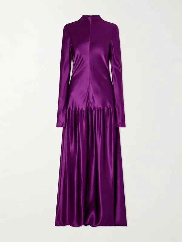 FFORME Mila Satin Maxi Dress - Purple