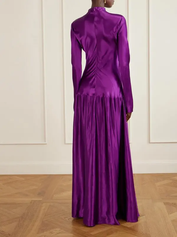 FFORME Mila Satin Maxi Dress - Purple