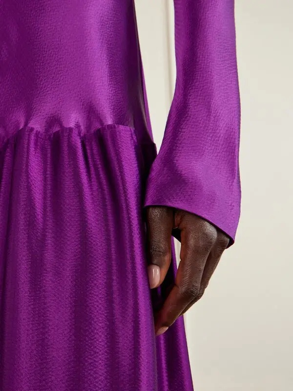 FFORME Mila Satin Maxi Dress - Purple
