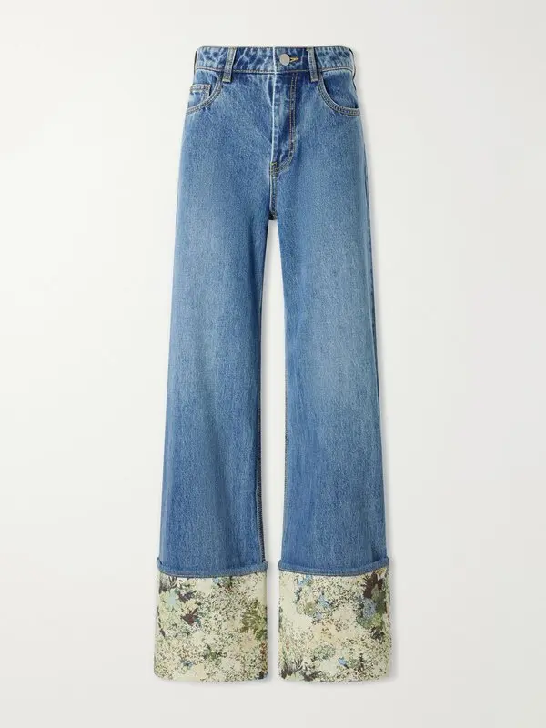 ALEMAIS Marcel Printed Straight-leg Jeans