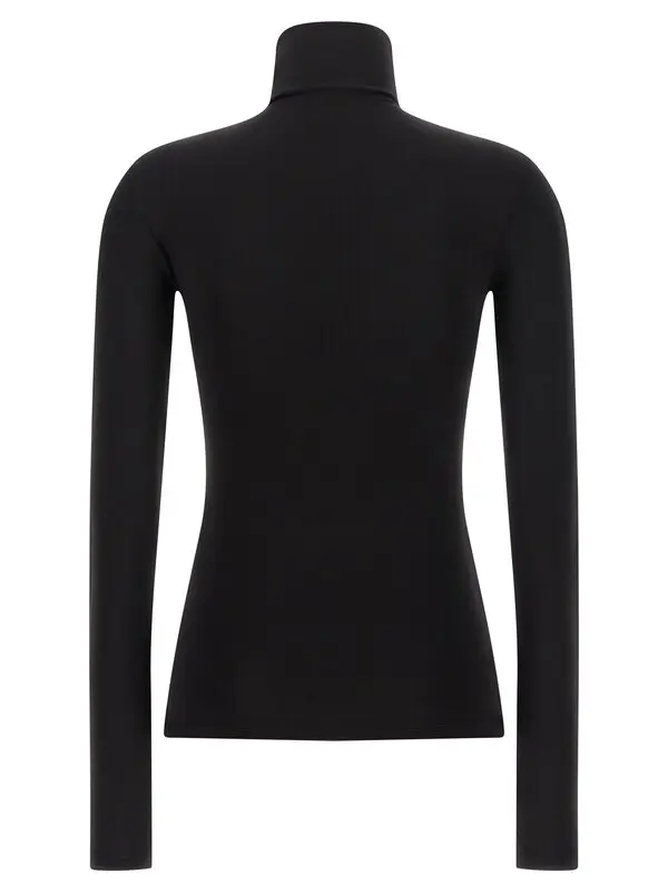 Off-White Off Stamp" High Neck Long Sleeve Sweater - Black